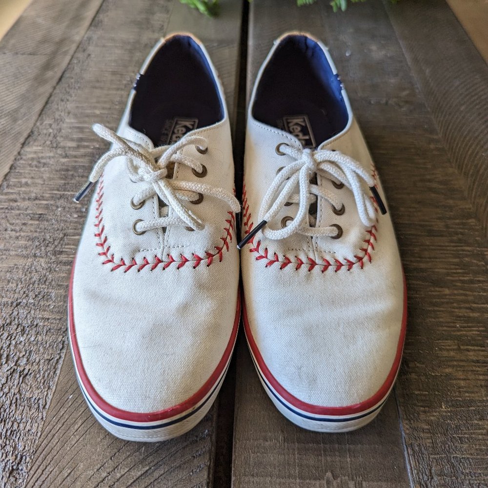 Keds Baseball Stich White Shoes Mlb, Size 8 - Gem
